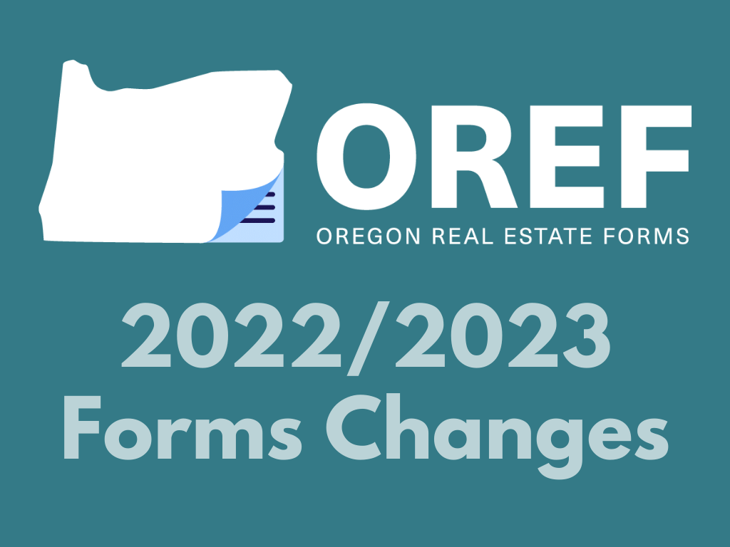OREF 2022/2023 Form Changes Webinar (Dec) - FREE | 1.5 CE Credits ...