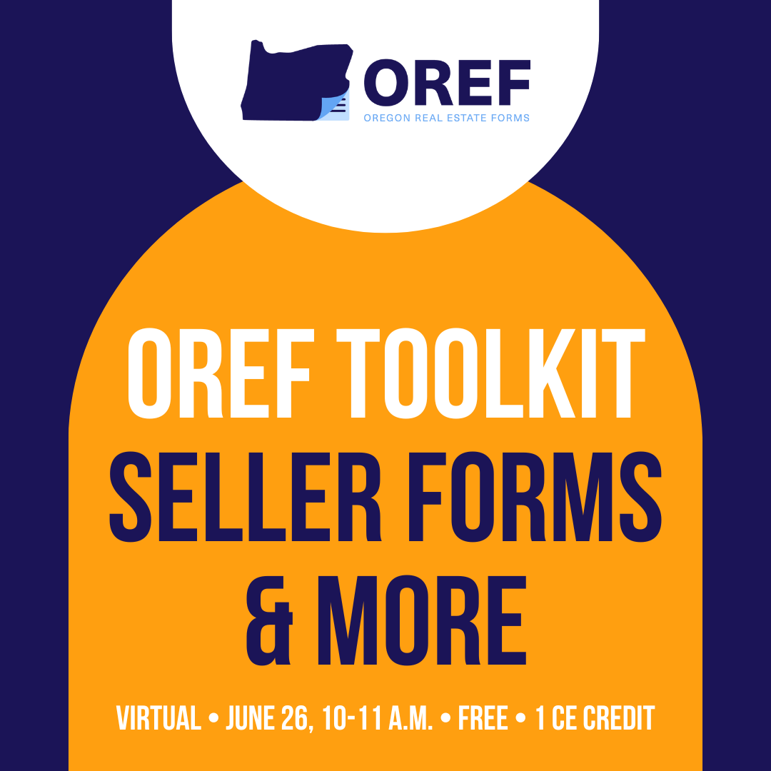 OREF Toolkit: Seller Forms & More • 1 CE Credit | Portland Metropolitan ...