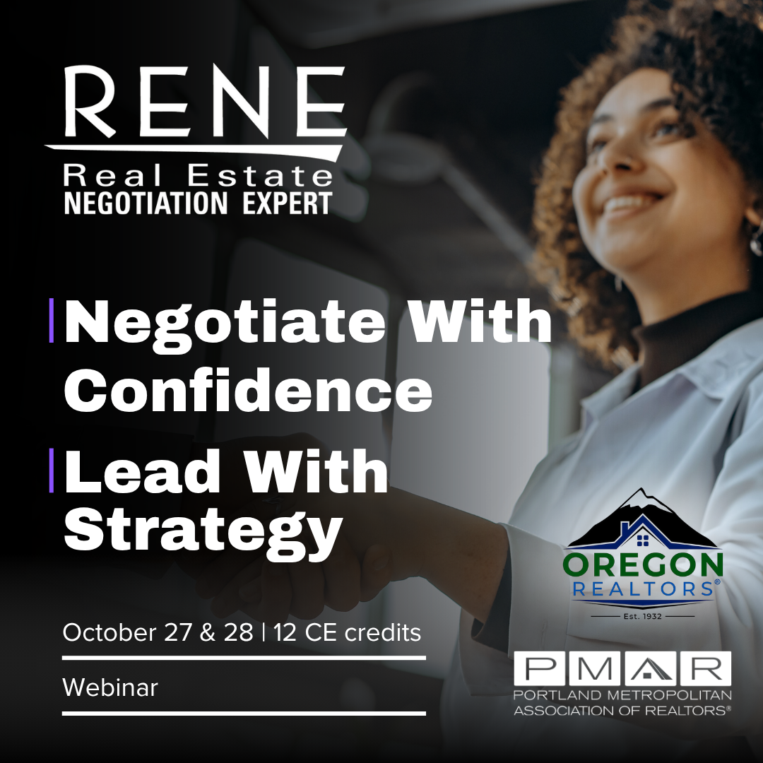 Real Estate Negotiation Expert (RENE) Certification Course • 12 CE ...