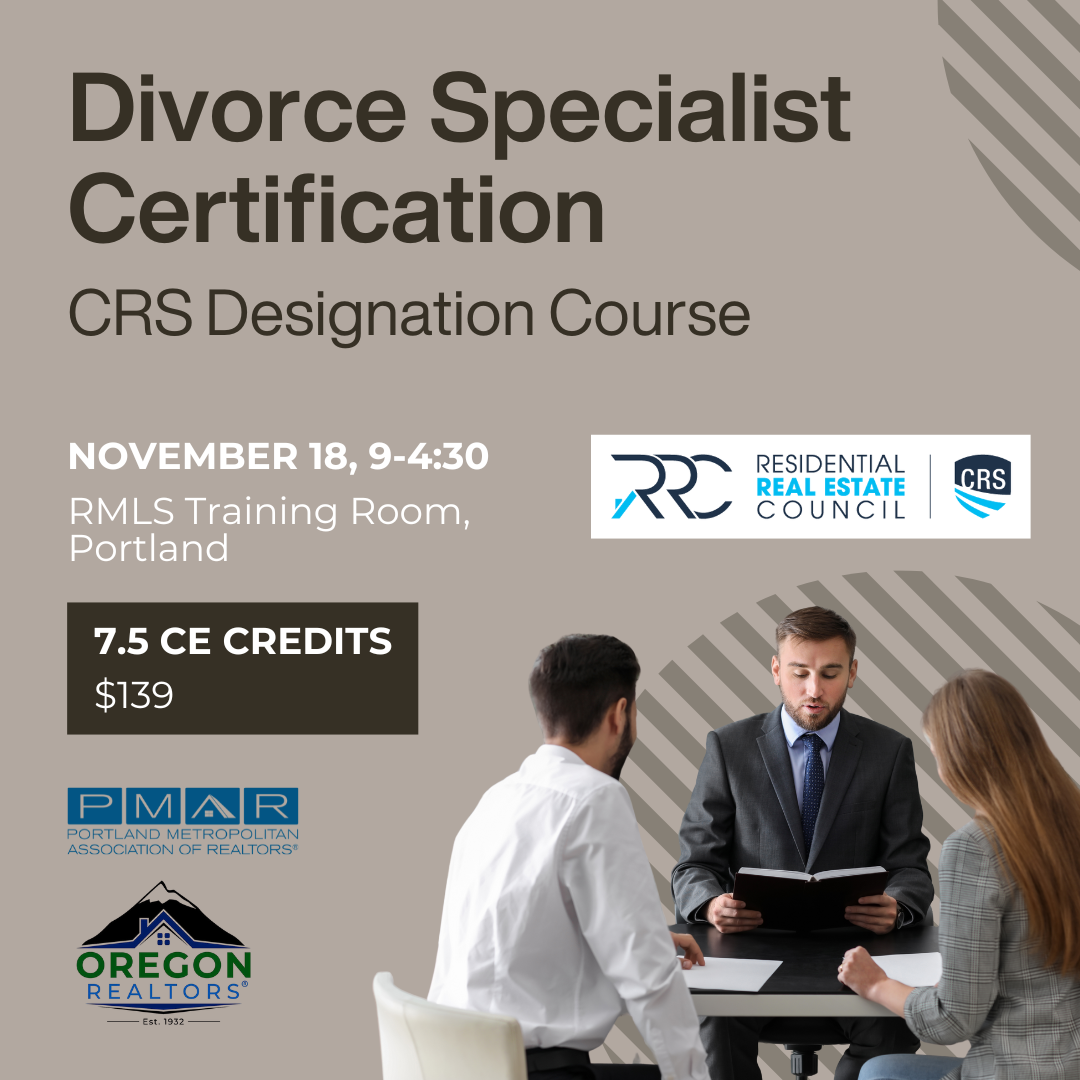 Divorce Specialist Certification - CRS Designation Course • 7.5 CE ...